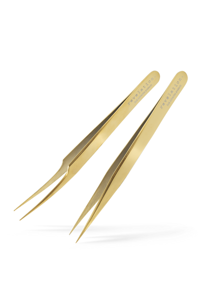 Precision Elite GOLD EDITION Tweezer Set (Straight & Curved ...